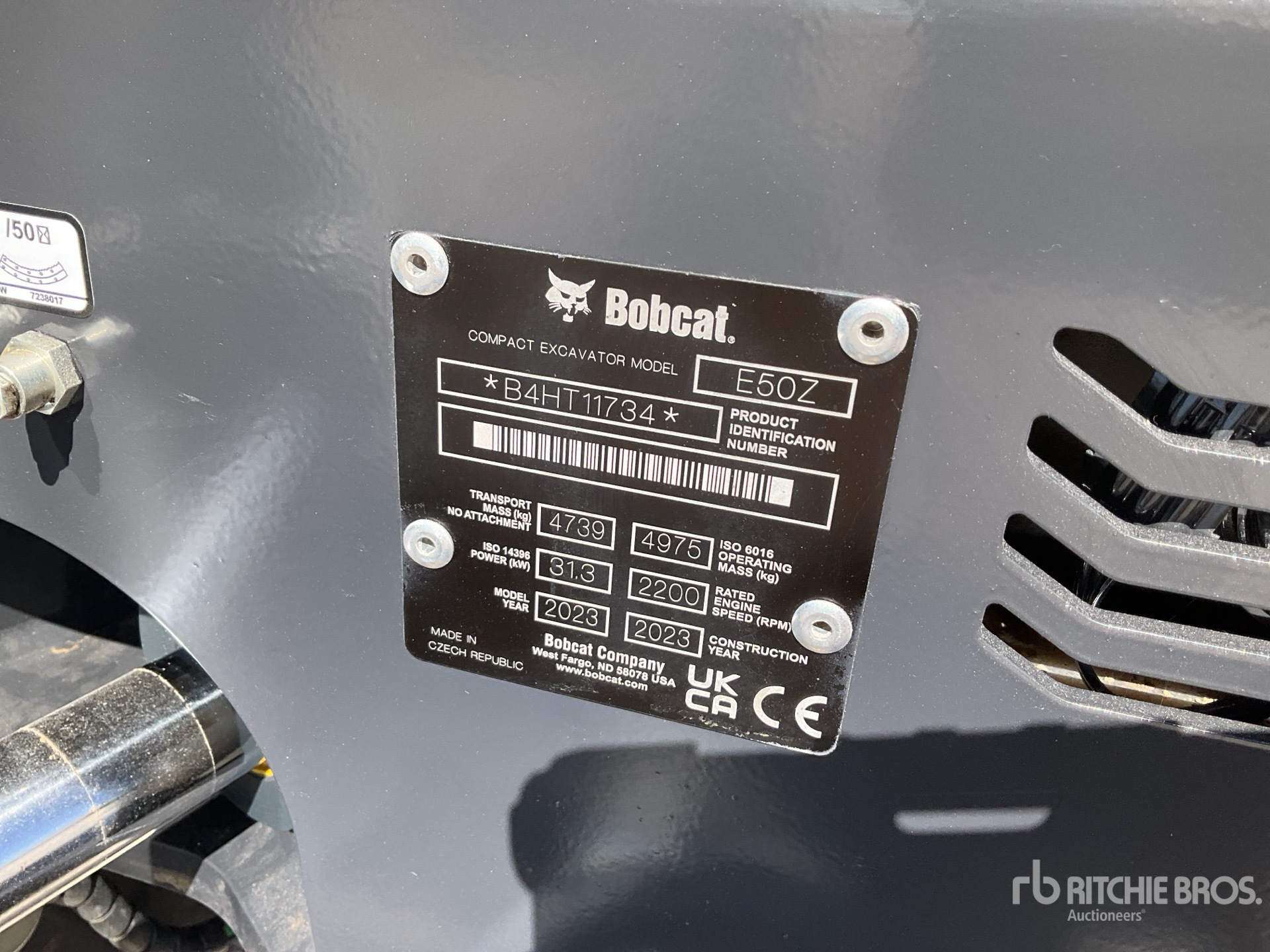 2023 Bobcat E50Z Mini Excavator | Ritchie Bros. Auctioneers