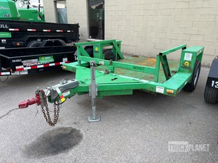 2012 JLG 4610 8 ft S/A Single Axle lay flat trailer Ground Load Trailer ...