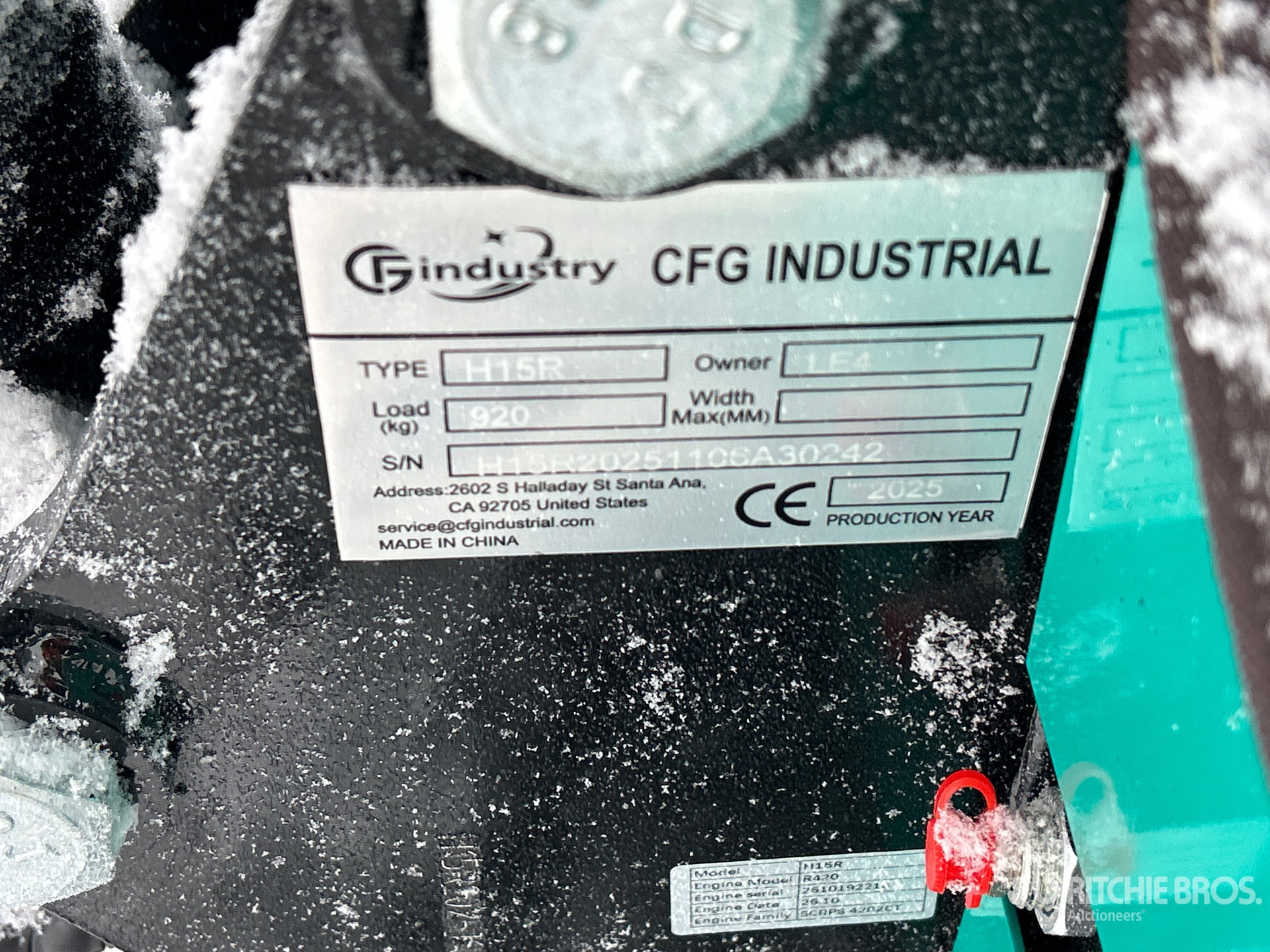 2025 CFG H15R Mini Excavator (Unused) | Ritchie Bros. Auctioneers