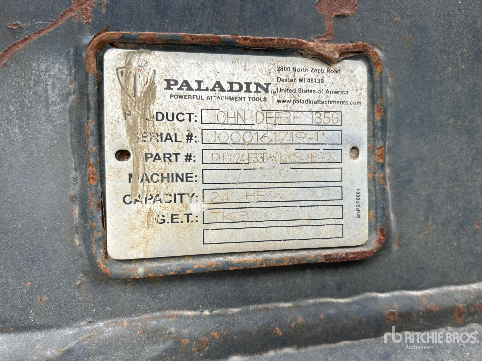 Paladin 26 in Digging Godet d'excavatrice - Fits John Deere 135G ...