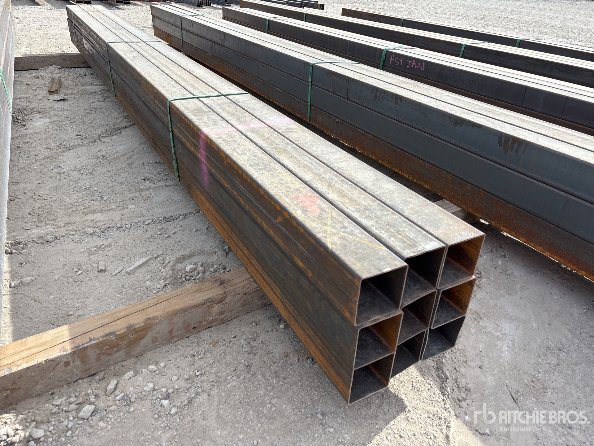 Quantity of (9) 2025 Kit Containers 4 in x 4 in x 15 ft Square Tubing ...