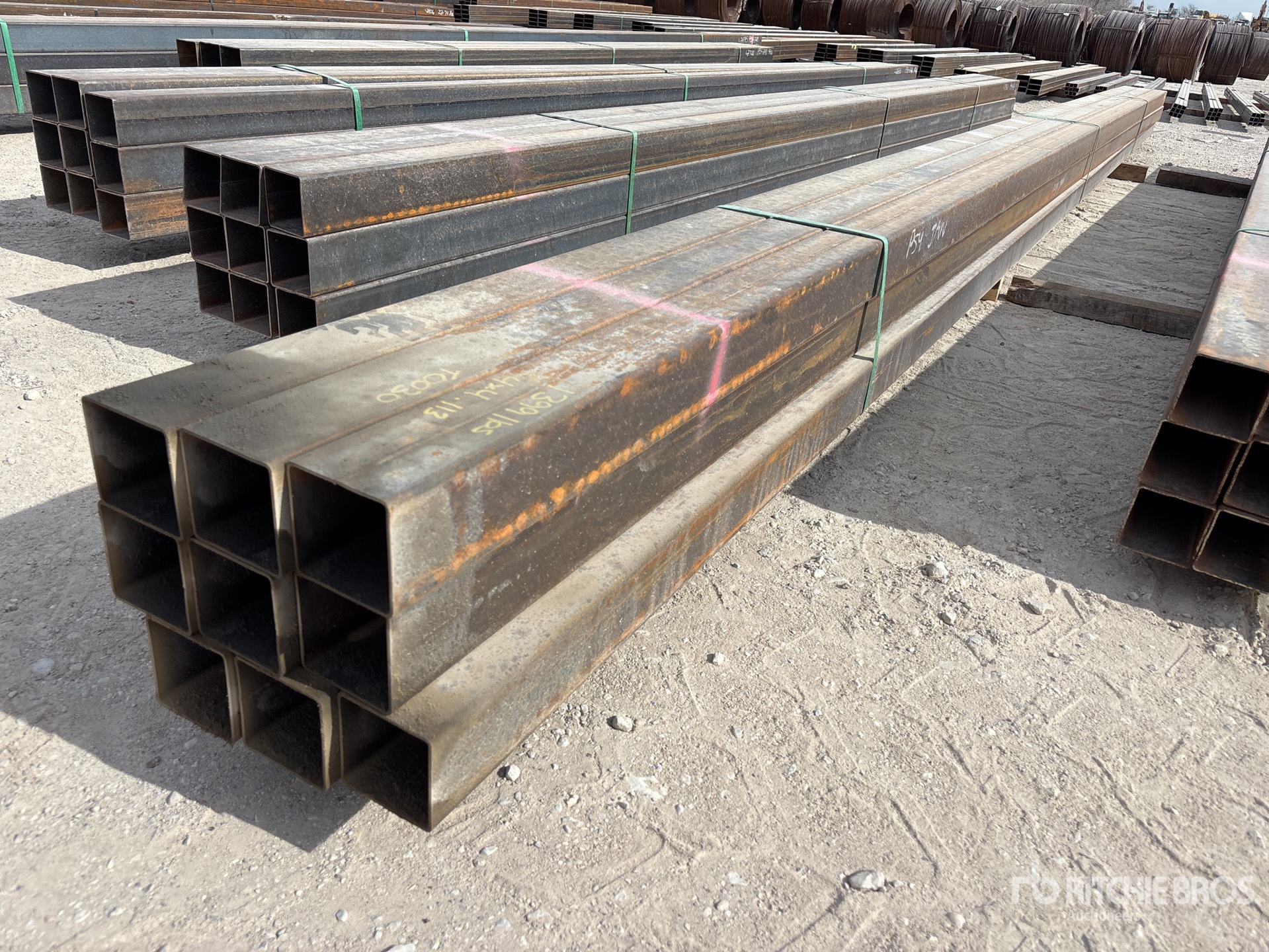 Quantity of (9) 2025 Kit Containers 4 in x 4 in x 27 ft Square Tubing ...