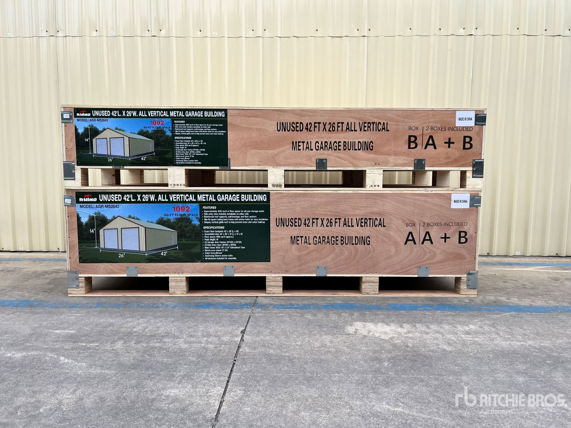 2025 AGR-MS2642 26 ft x 42 ft Metal Garage Storage Building (Unused ...