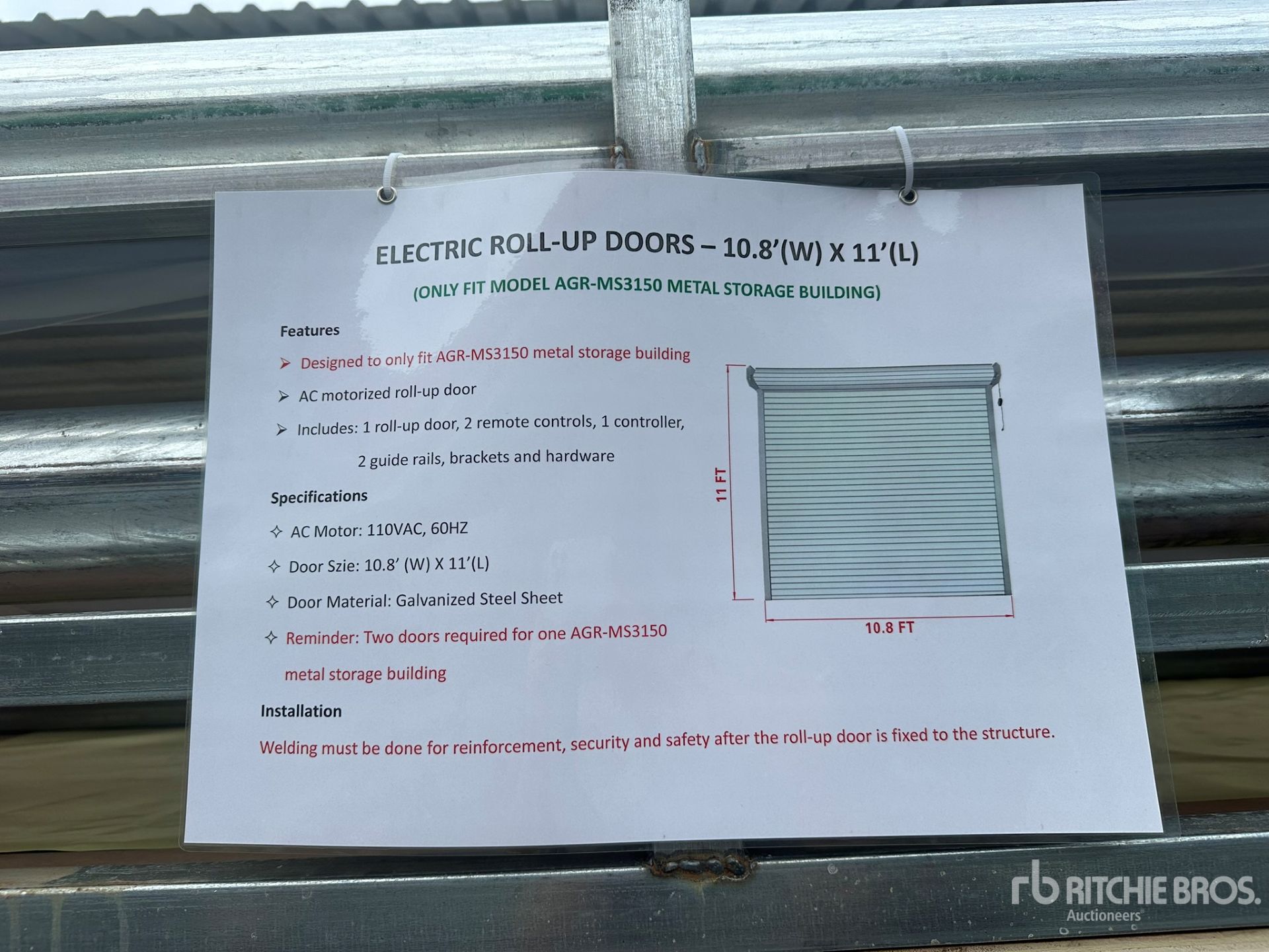 2025 AGR-MS3150 31 ft x 50 ft Metal Storage Building (Unused) | Ritchie ...