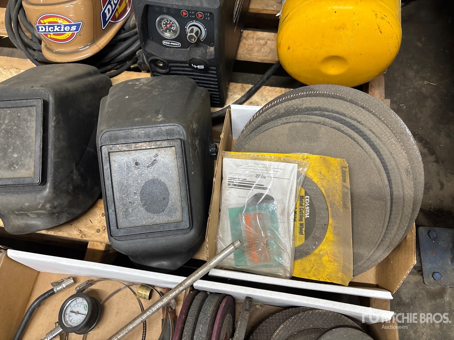 Pro Point Plasma Cutter, Welding Helmet, Air Tank, Metal Cutting Wheel ...